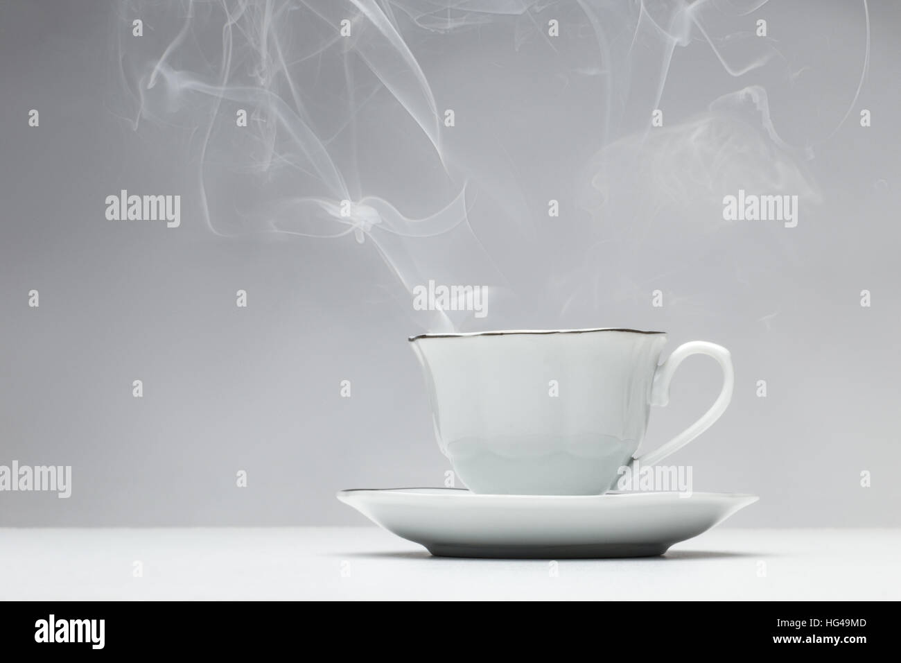smoking hot cup of tea shot in the studio Stock Photo - Alamy