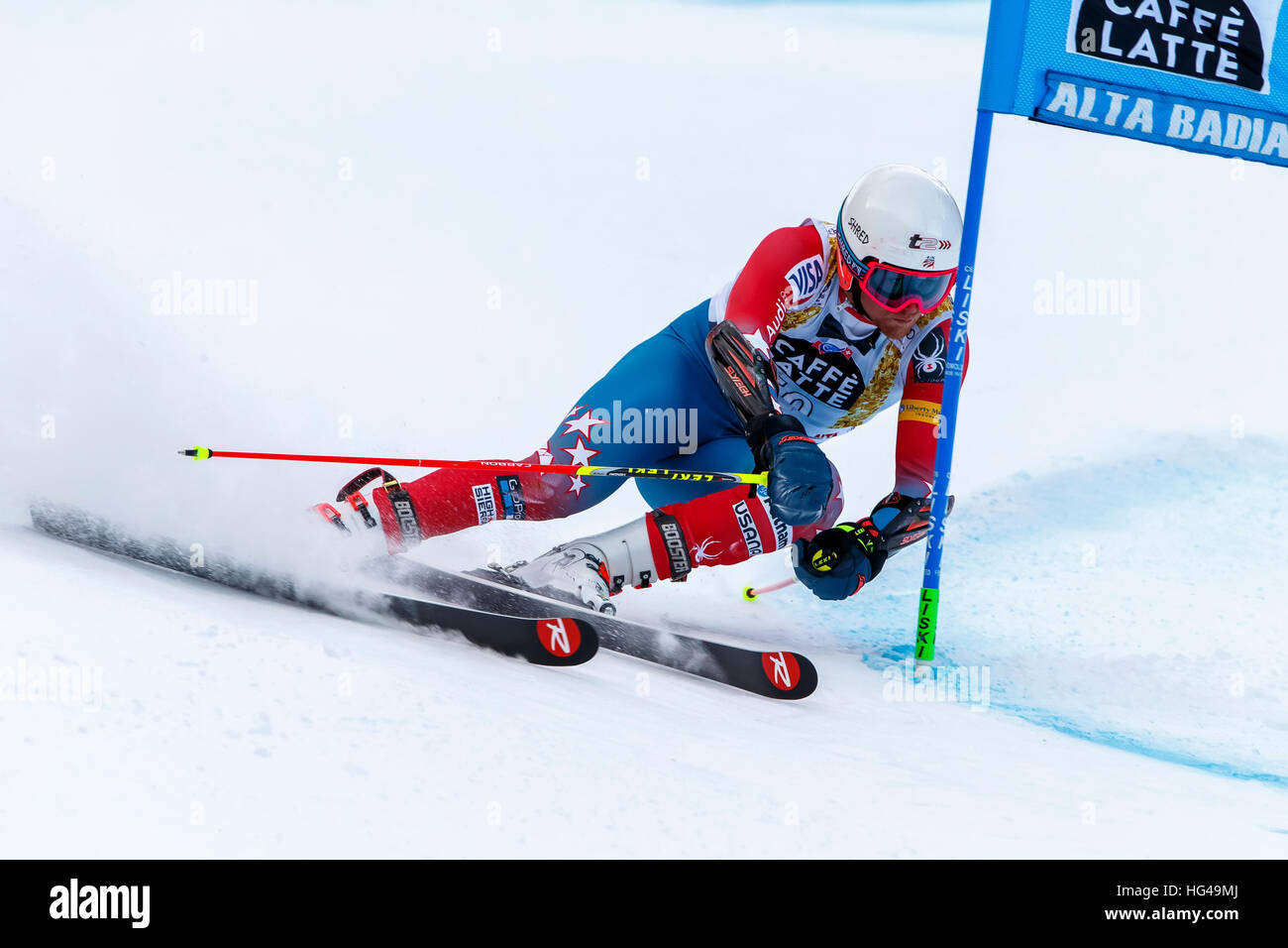 Alta Badia, Italy 18 December 2016. COCHRAN-SIEGLE Ryan (Usa) competing ...