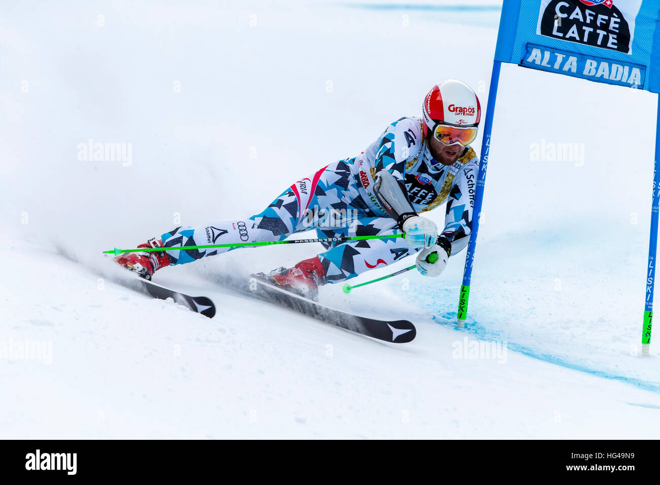 Alta Badia, Italy 18 December 2016. SCHWARZ Marco (Aut) competing in ...