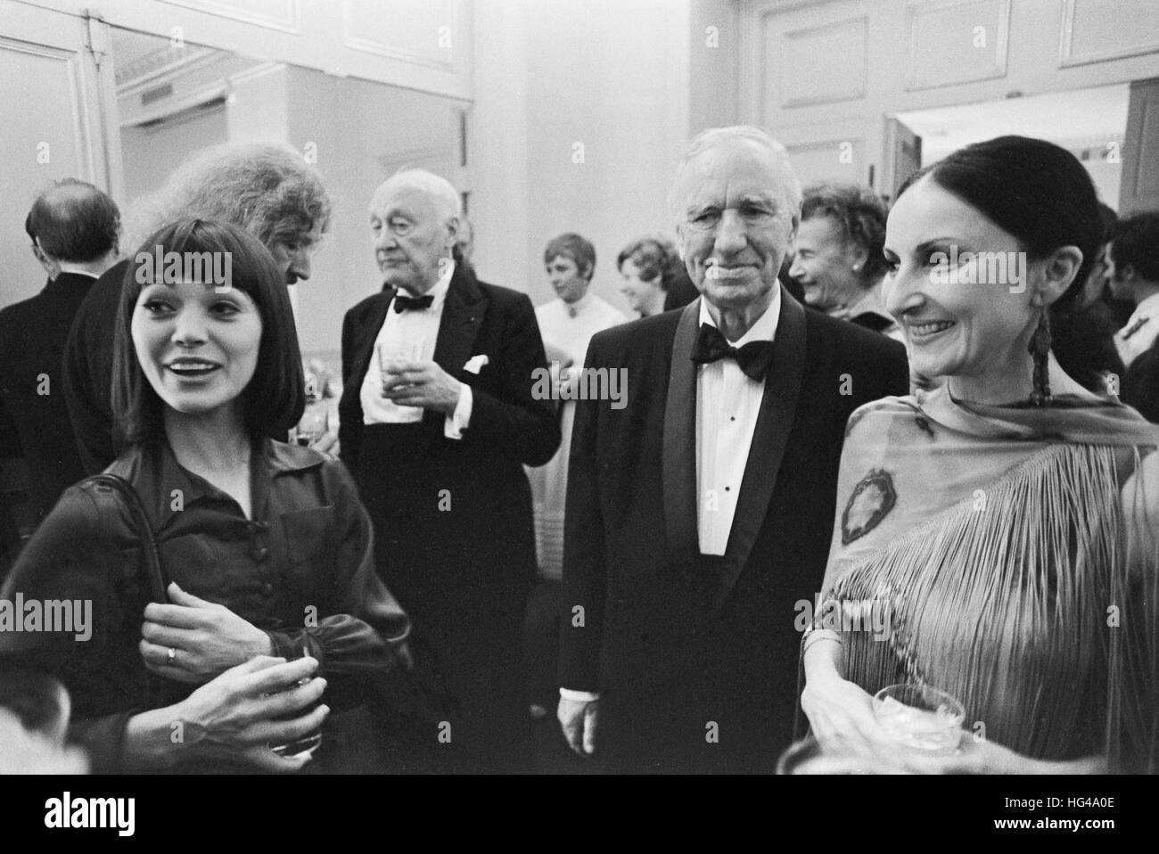 Susan Watson (at left) and Busby Berkeley, during a reception for the ...