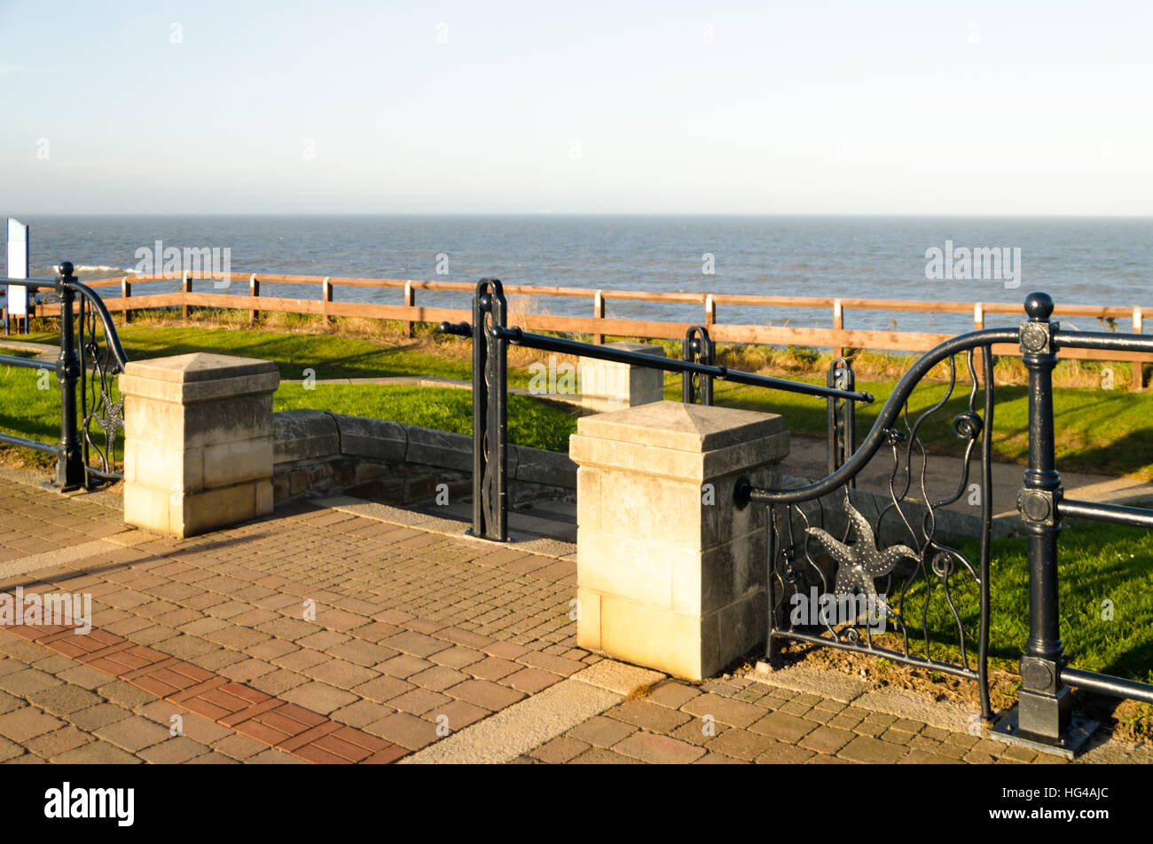 Ornate Railings featuring Sea Creatures on the regenerated promenade of ...