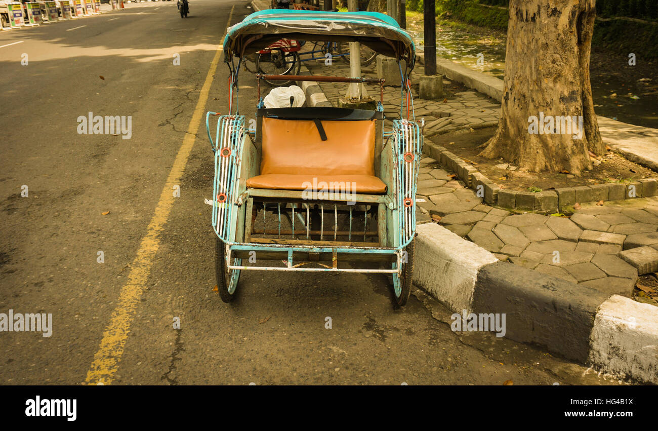 Classic pedicab as on of traditional transportation photo taken in ...