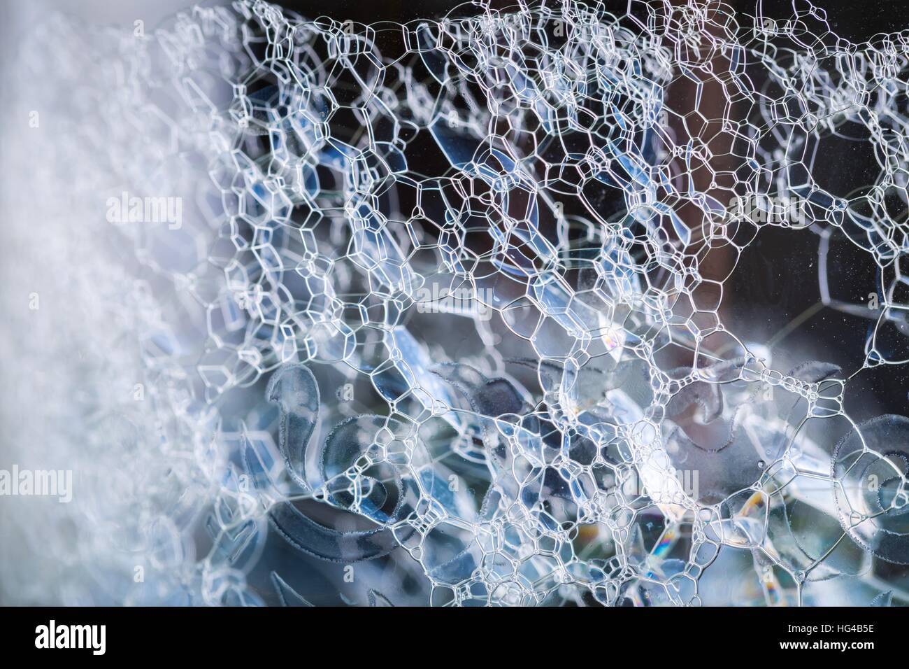 Foam in close up. Abstract background of air bubbles Stock Photo - Alamy