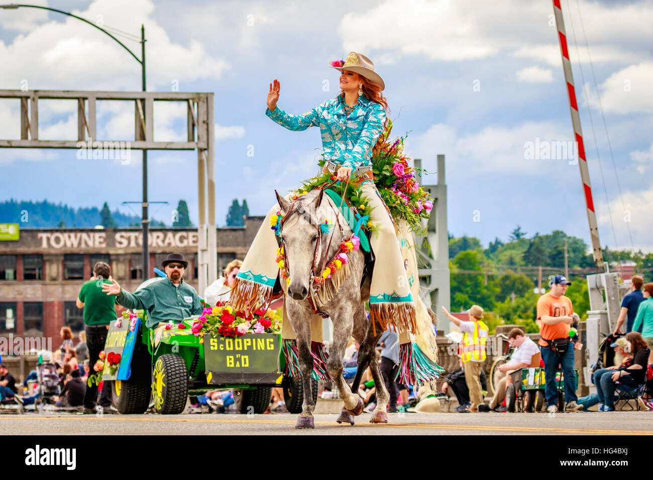 Portland, Oregon, USA - June 11, 2016: Rim Rock Riders Rodeo Queen ...