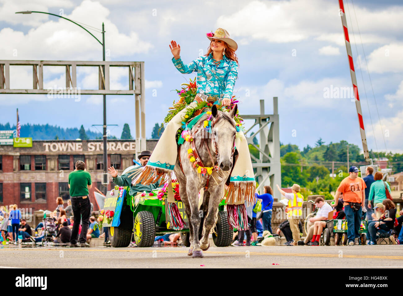 Portland, Oregon, USA - June 11, 2016: Rim Rock Riders Rodeo Queen ...