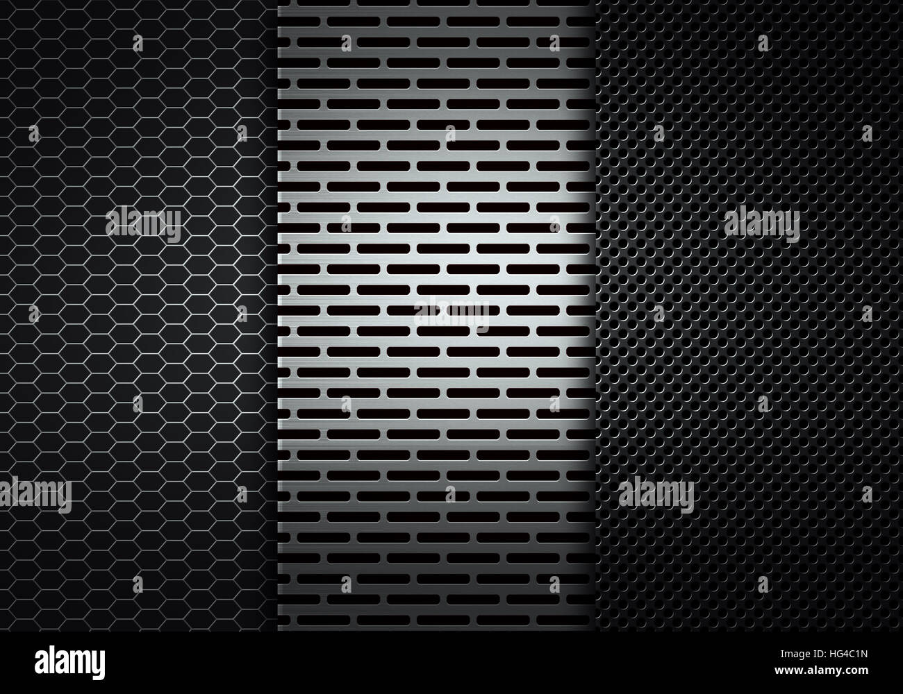 Abstract modern grey perforated metal plate textured material design ...