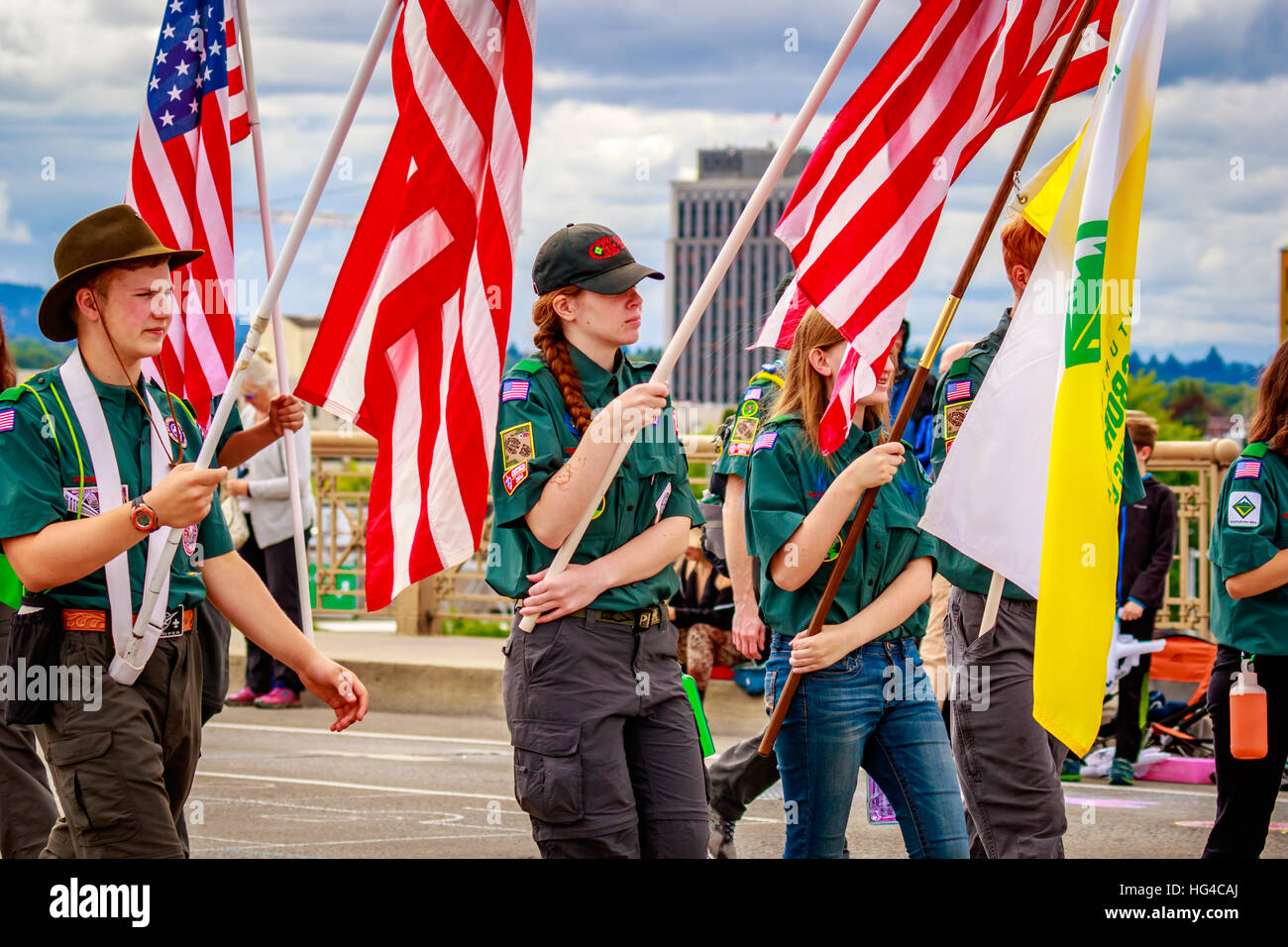 Scouts parade hi-res stock photography and images - Alamy