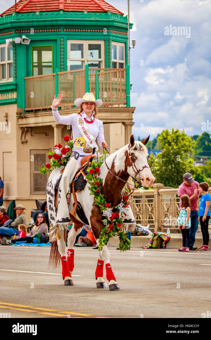 Portland, Oregon, USA - June 11, 2016: Coos County Fair & Rodeo, Queen ...