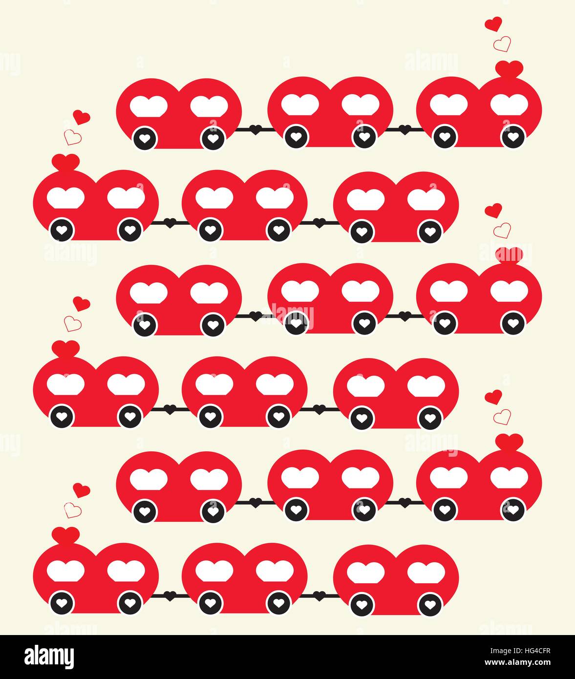 Steam Locomotive and train by heart or Love train idea for background ...