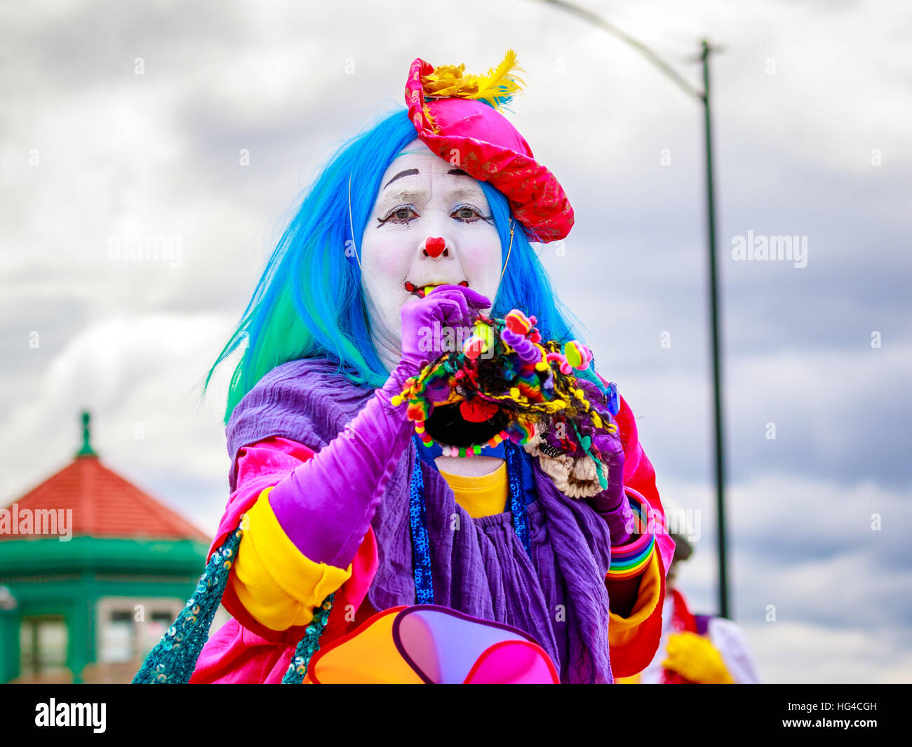 Portland Oregon Usa June 11 2016 Character Clown Corps In The Grand Floral Parade During