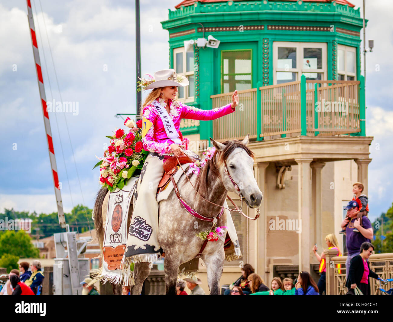 Portland, Oregon, USA - June 11, 2016: Miss NW Pro Rodeo Association ...