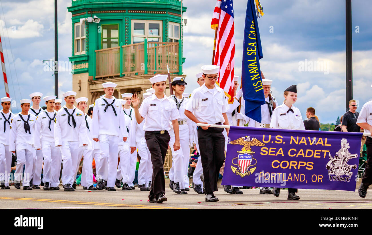 Portland, Oregon, USA - June 11, 2016: United States Naval Sea Cadet ...