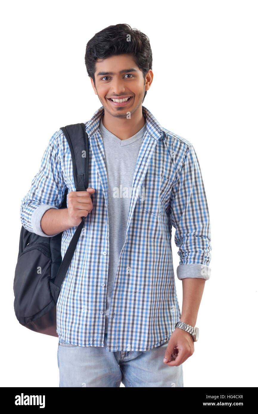 Portrait of male college student Stock Photo - Alamy