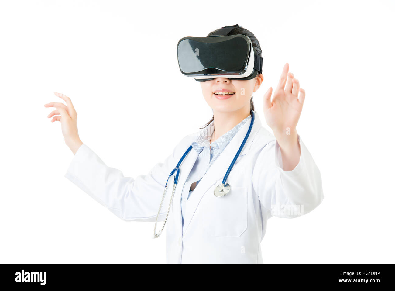 Female scientist virtual reality headset hi-res stock photography and ...