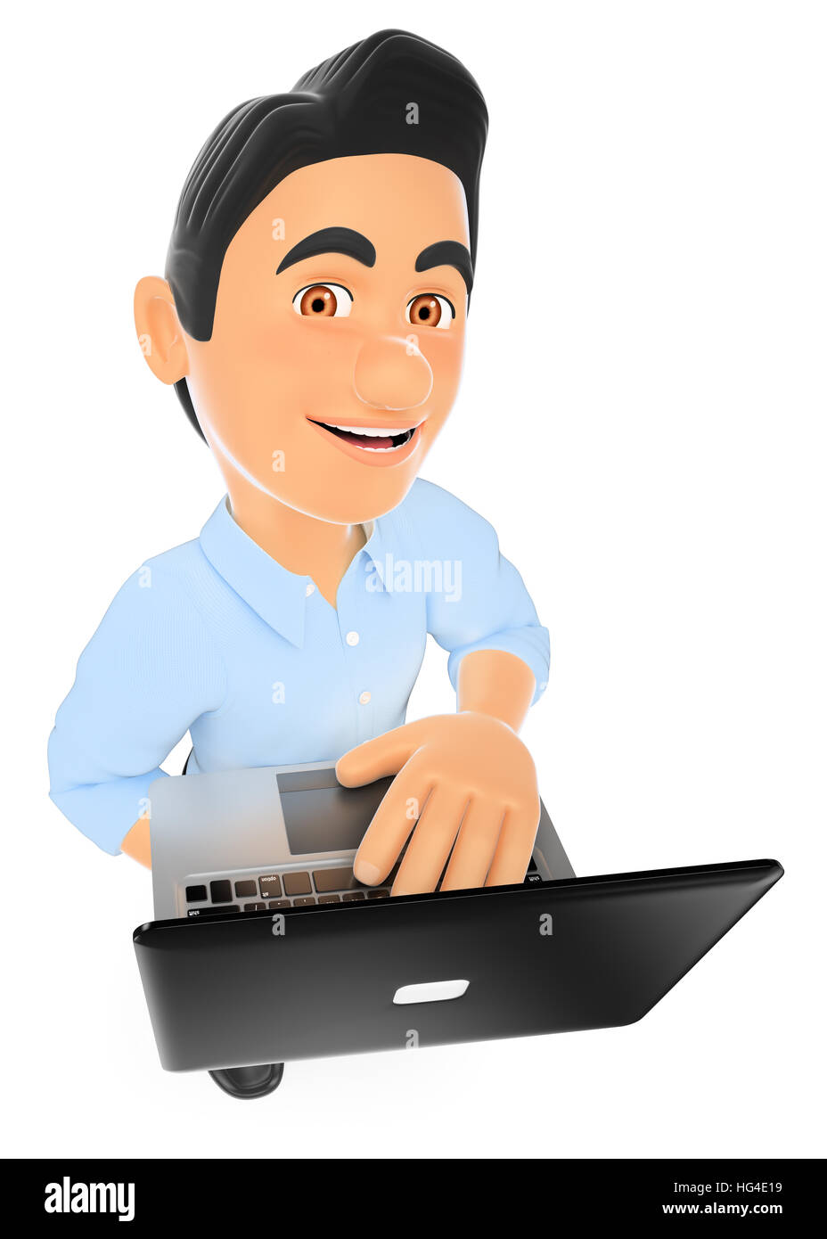 3d working people illustration. Information technology technician with ...