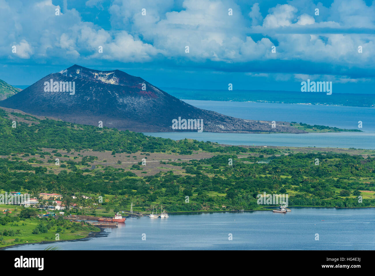 View over Rabaul, East New Britain, Papua New Guinea, Pacific Stock ...