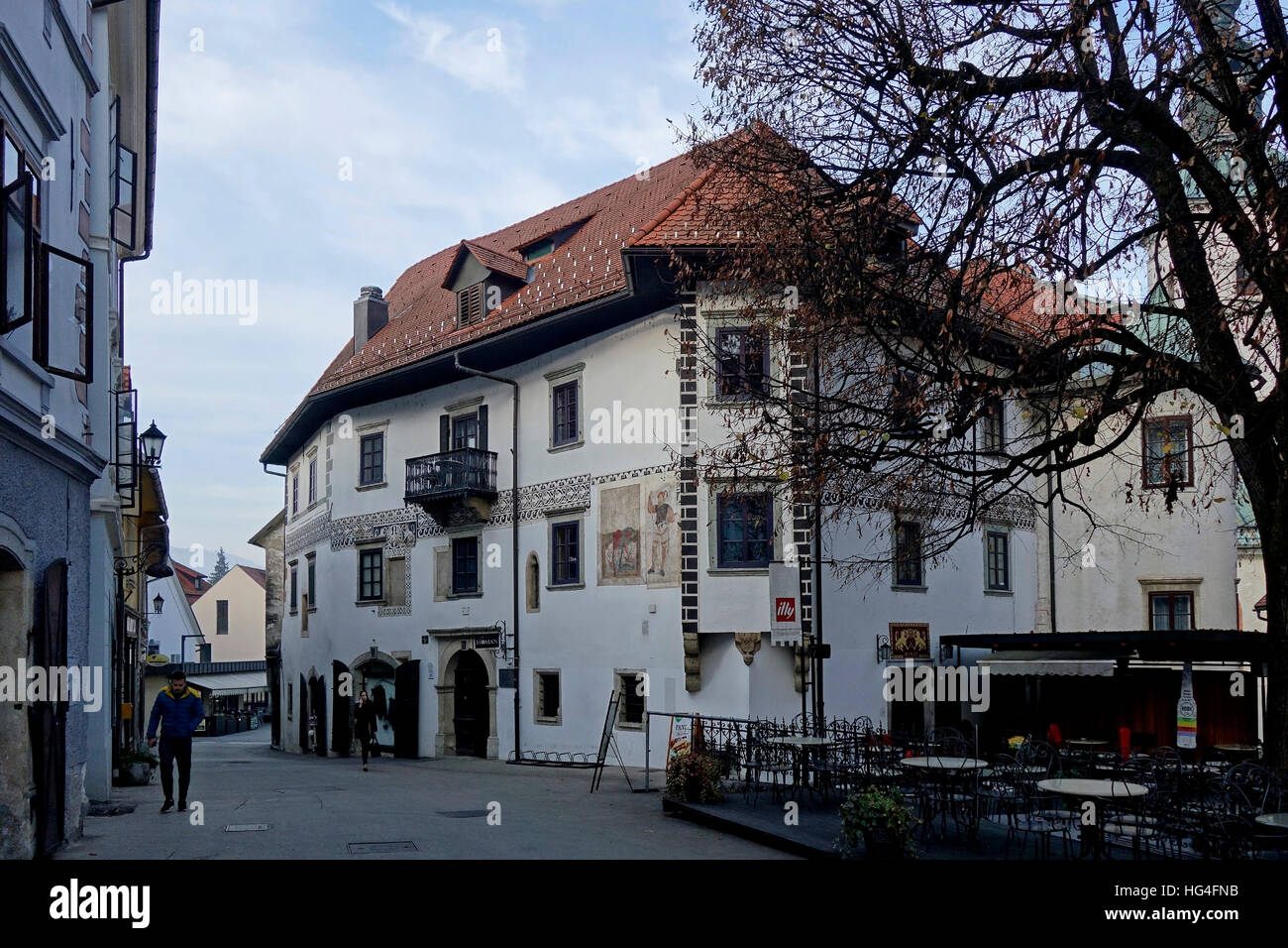 Homan House (Homanova Hisa) built in early 16th century and Cafe ...
