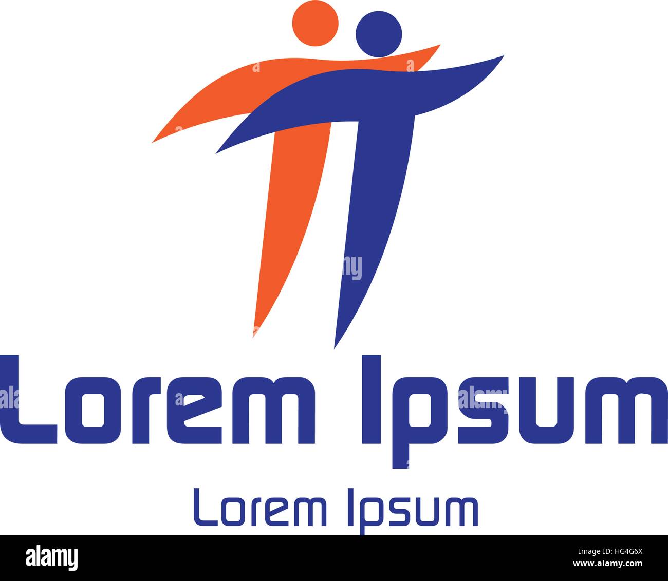 Logo concept with two person. EPS 8 supported Stock Vector Image & Art ...