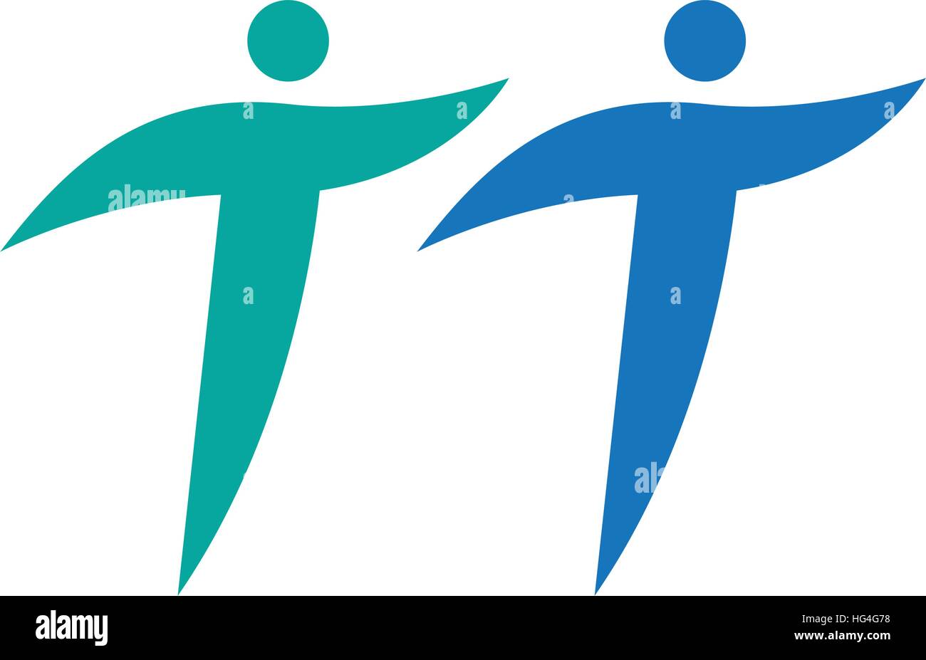 Logo concept with two person. EPS 8 supported Stock Vector Image & Art ...