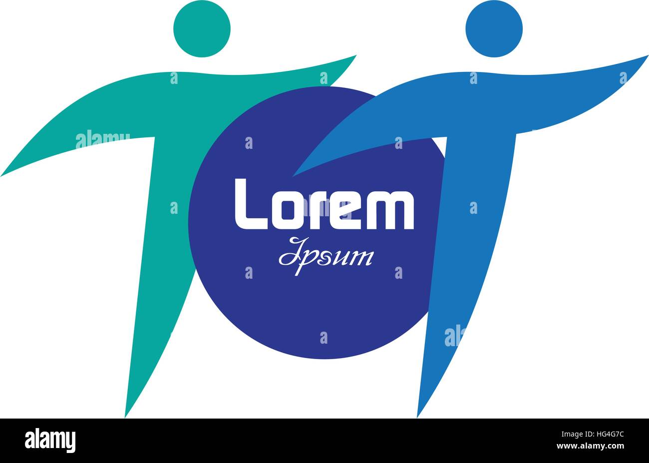Logo concept with two person. EPS 8 supported Stock Vector Image & Art ...