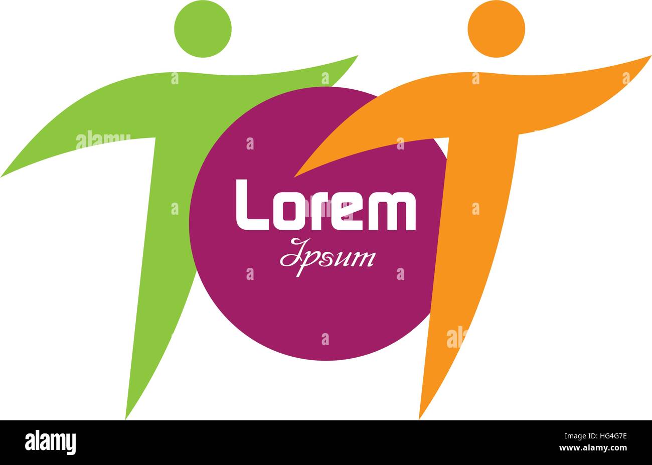 Logo concept with two person. EPS 8 supported Stock Vector Image & Art ...