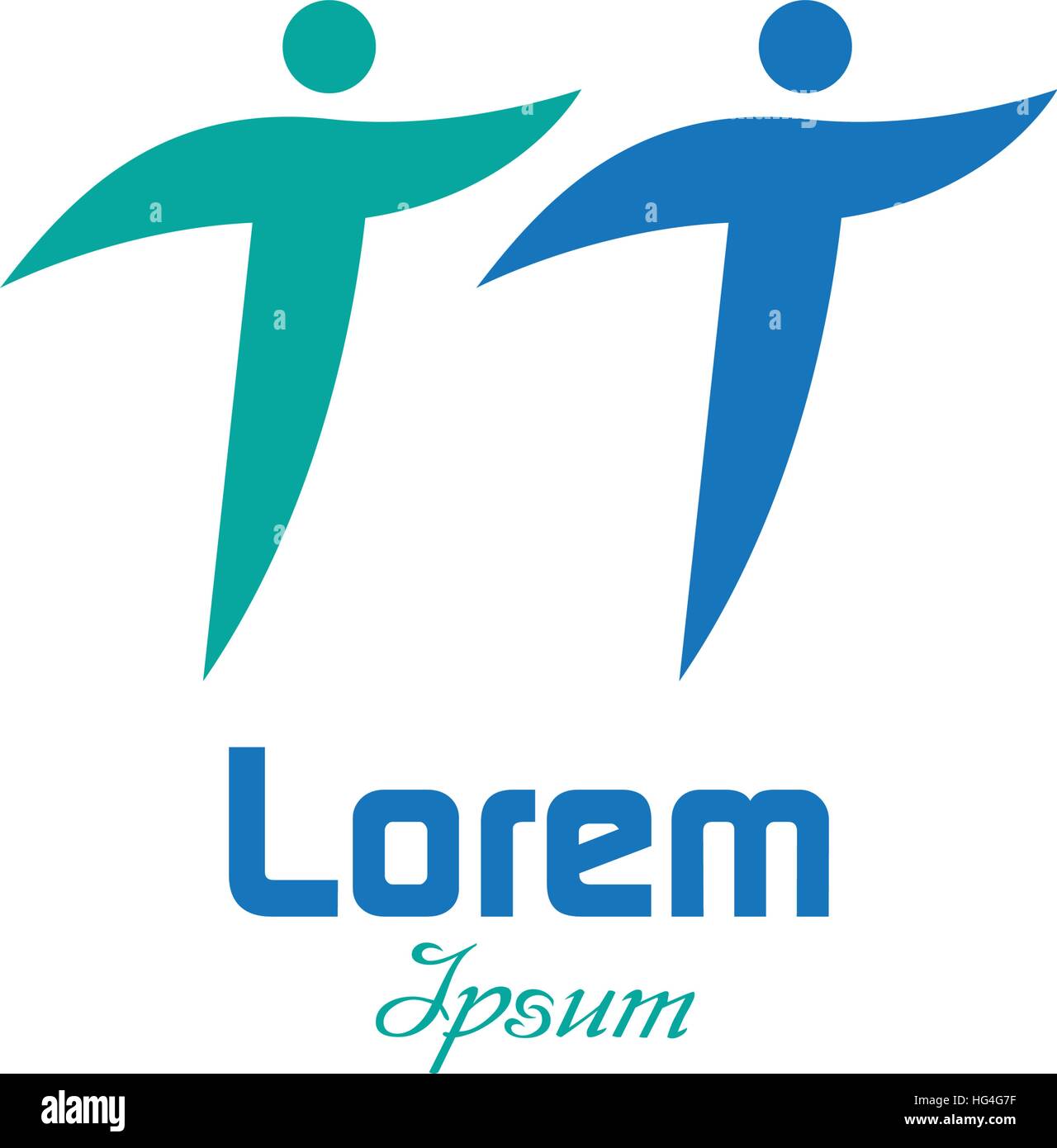 Logo concept with two person. EPS 8 supported Stock Vector Image & Art ...