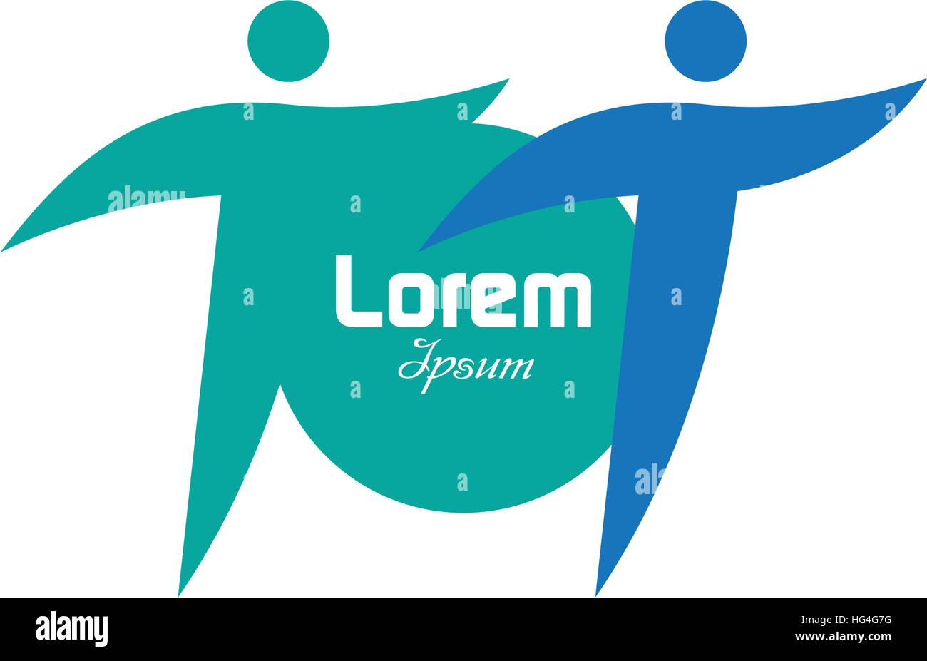 Logo concept with two person. EPS 8 supported Stock Vector Image & Art ...