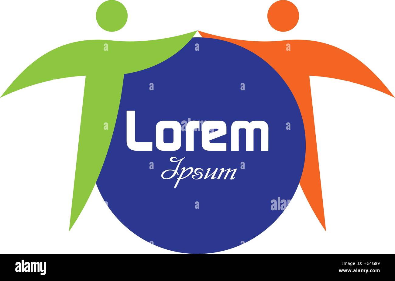 Logo concept with two person. EPS 8 supported Stock Vector Image & Art ...