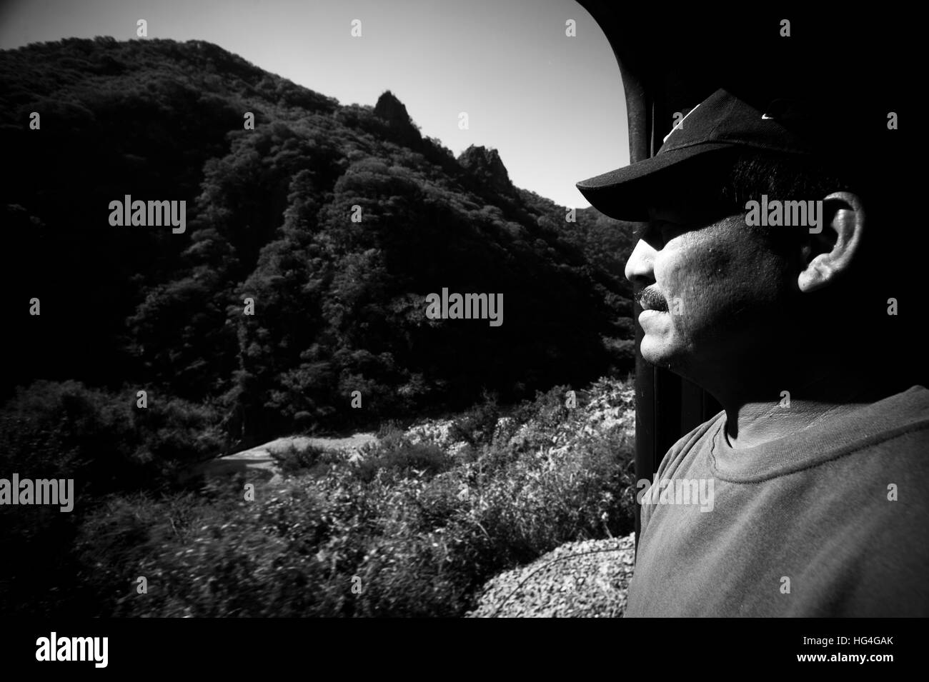 Nature with man Black and White Stock Photos & Images - Alamy