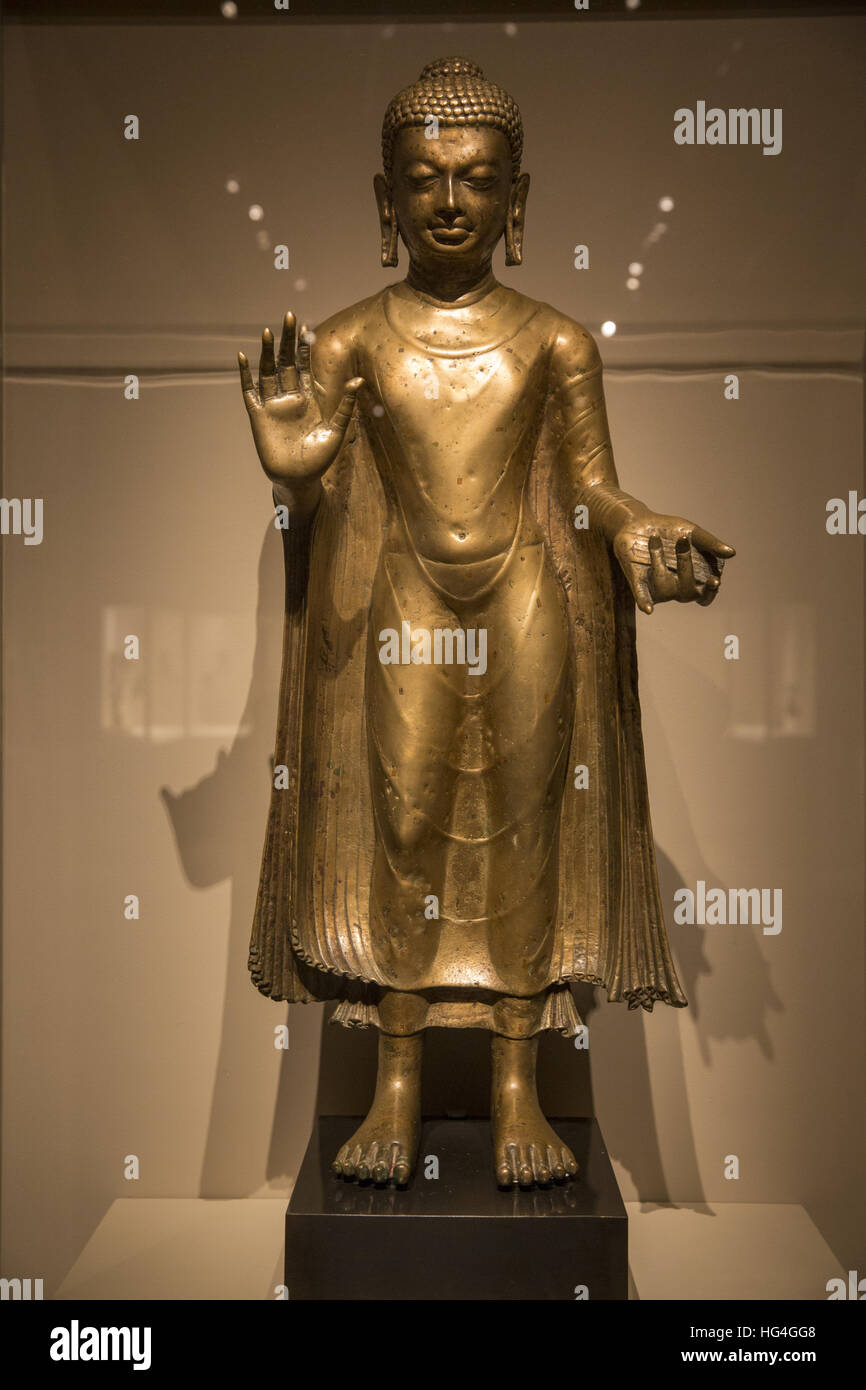 Buddha granting protection, Northern India, early 7th century, Copper ...