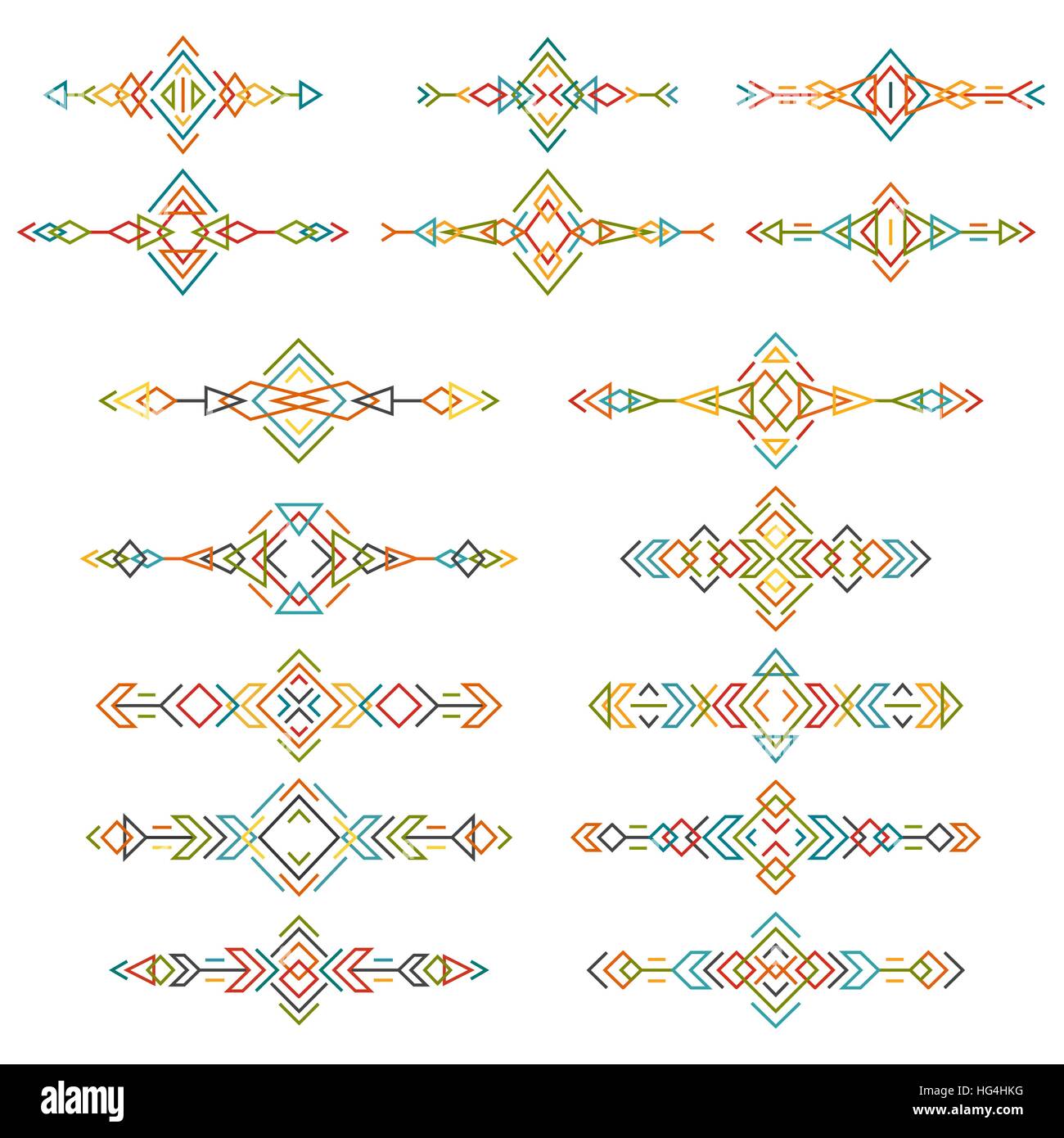 Aztec Borders Clip Art