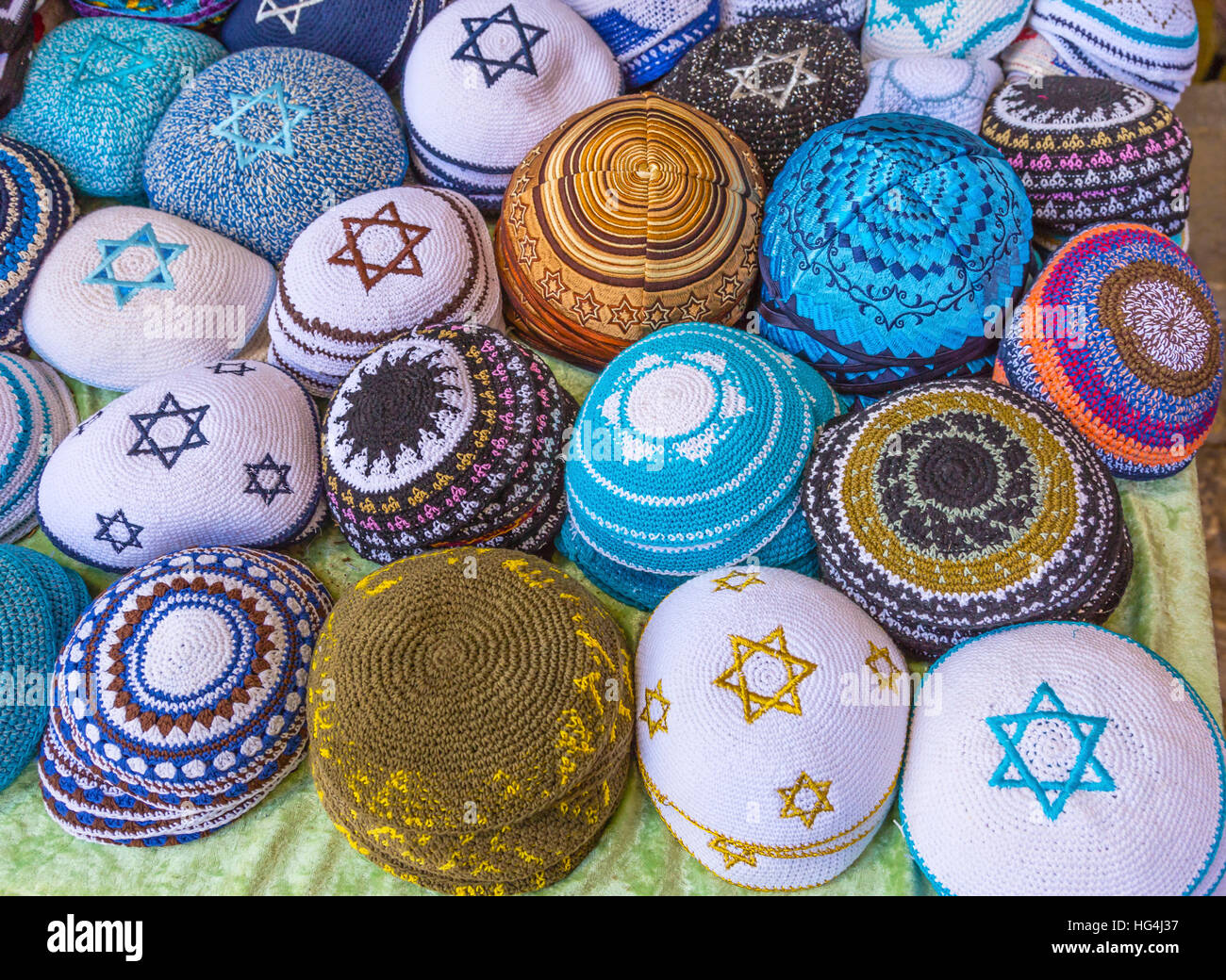 Kippahs Yarmulkes Jewish Hats Covers Israeli Star of David Souvenirs ...