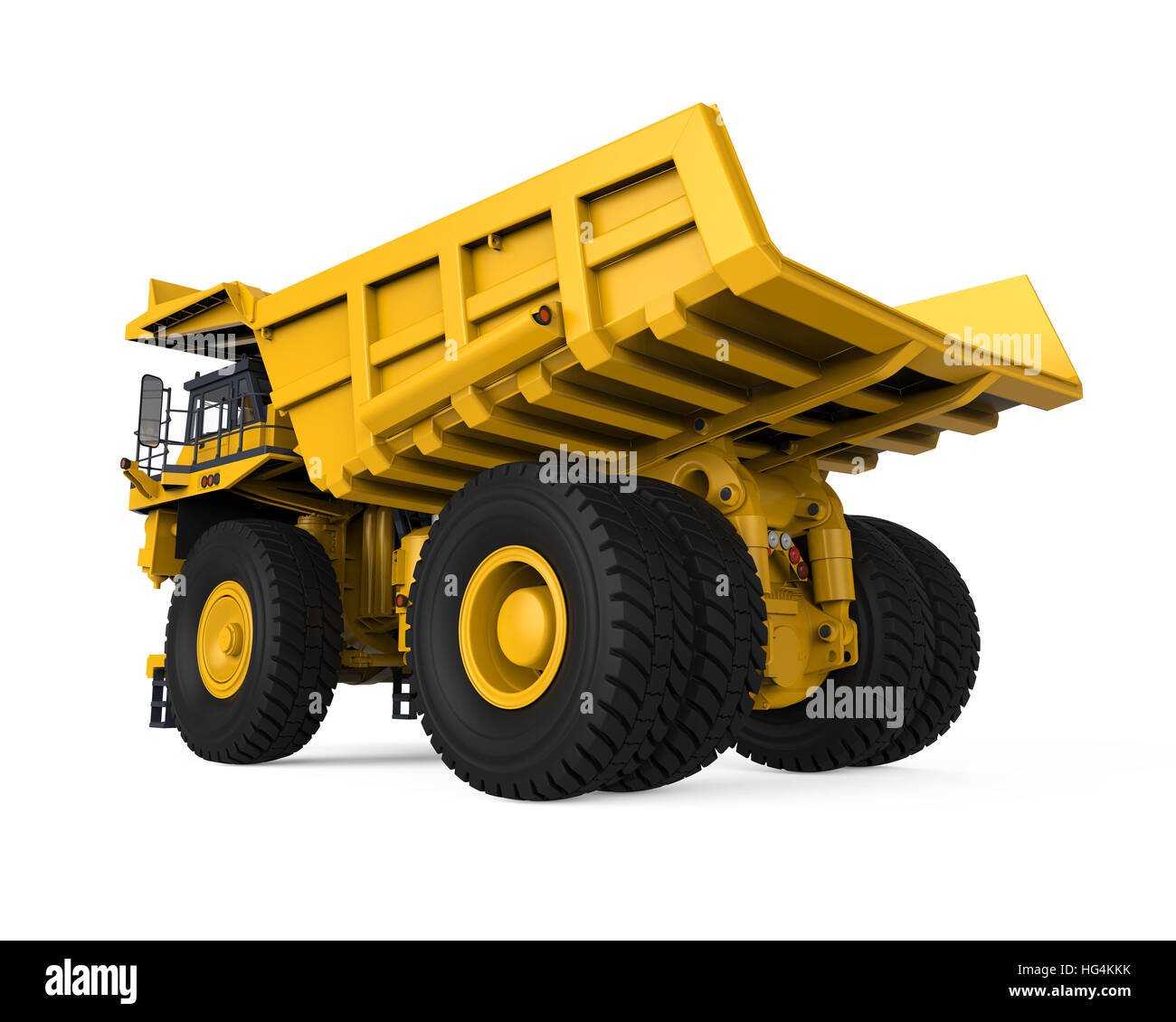 Excavator loading truck white Cut Out Stock Images & Pictures - Alamy