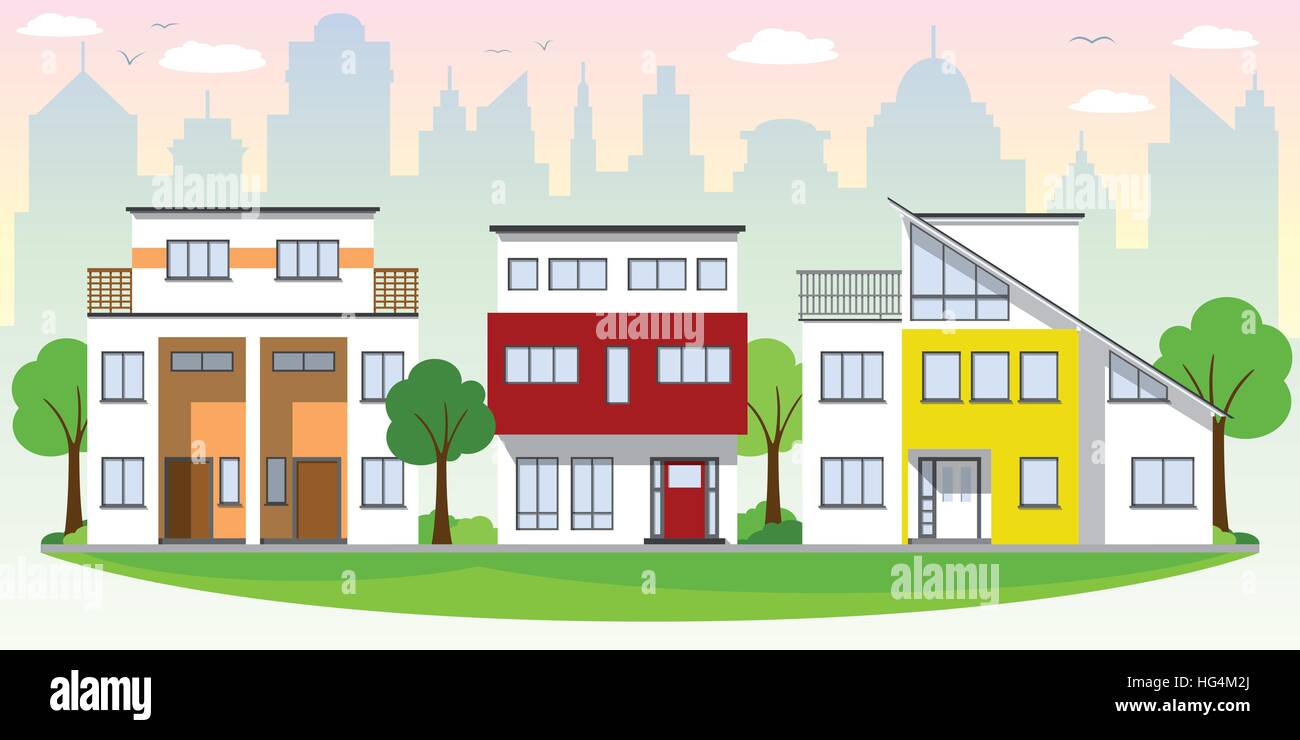 Suburbs background Stock Vector Images - Alamy