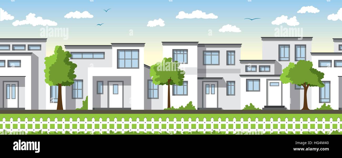 Modern white houses, also usable as a continuous background Stock ... Modern white houses, also usable as a continuous background Stock ...