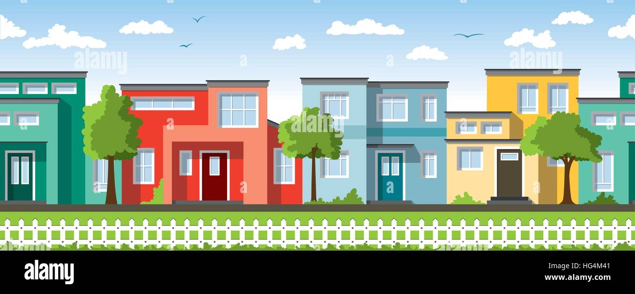 Modern colorful houses, also usable as a continuous background Stock ... Modern colorful houses, also usable as a continuous background Stock ...