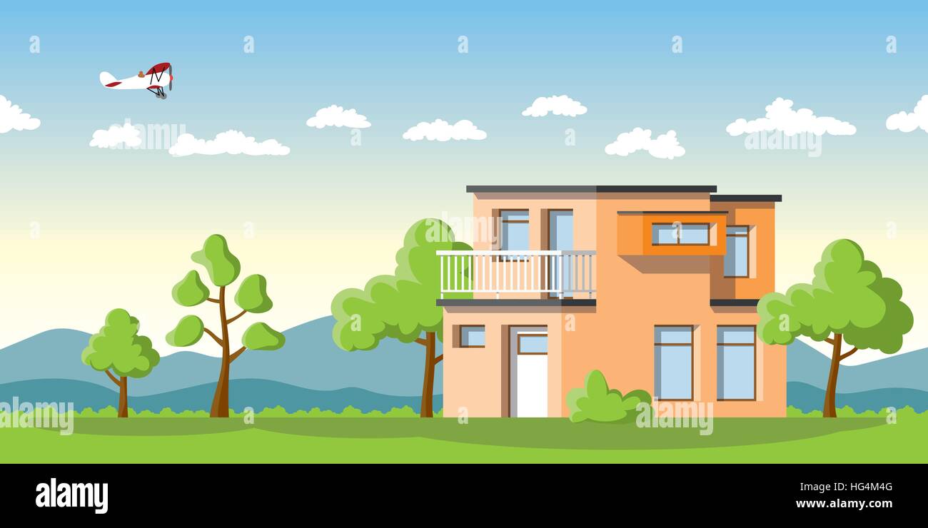 Windows modern house Stock Vector Images - Alamy