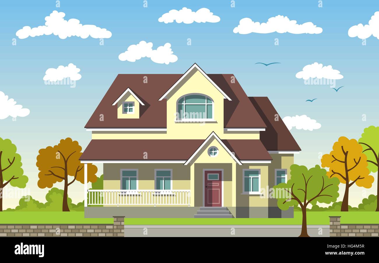 Colorful urban landscape Stock Vector Images - Alamy