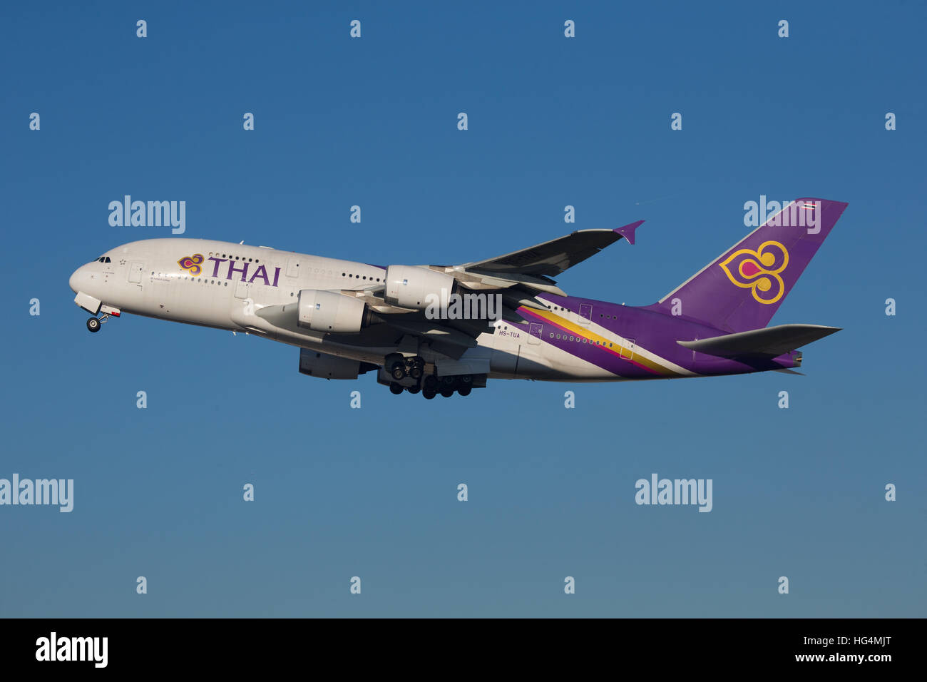 Thai Airways Airbus A380 Aircraft Stock Photo - Alamy