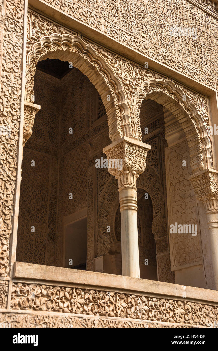 window of the Alhambra in Granada, Andalusia, Spain Stock Photo - Alamy