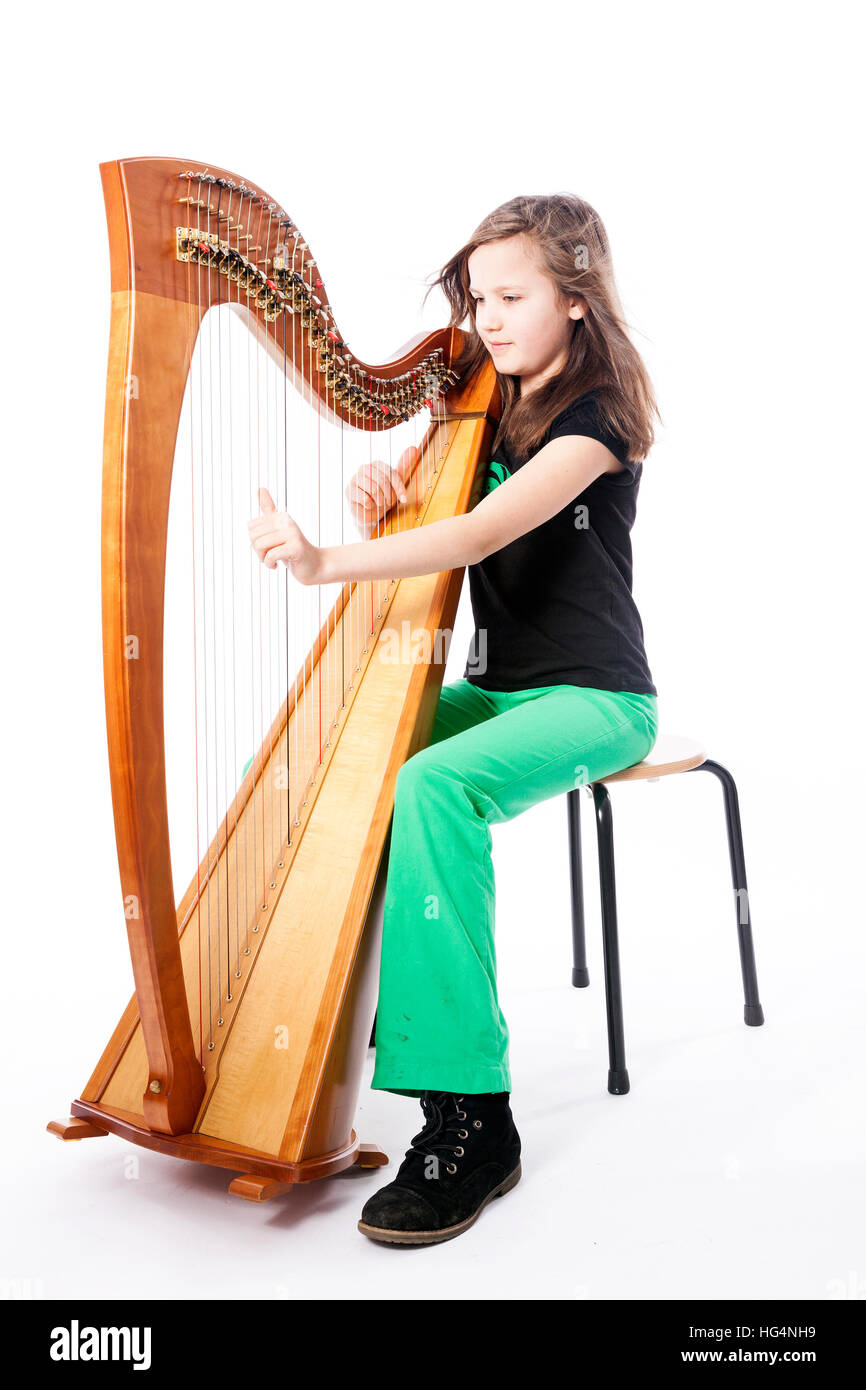 The Girl Is Play Harp