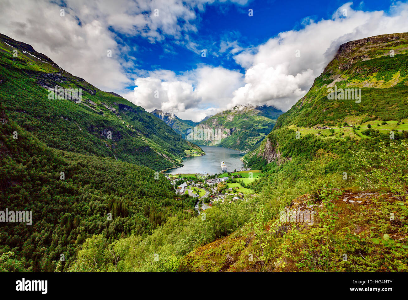 Geiranger fjord, Beautiful Nature Norway. It is a 15-kilometre (9.3 mi ...