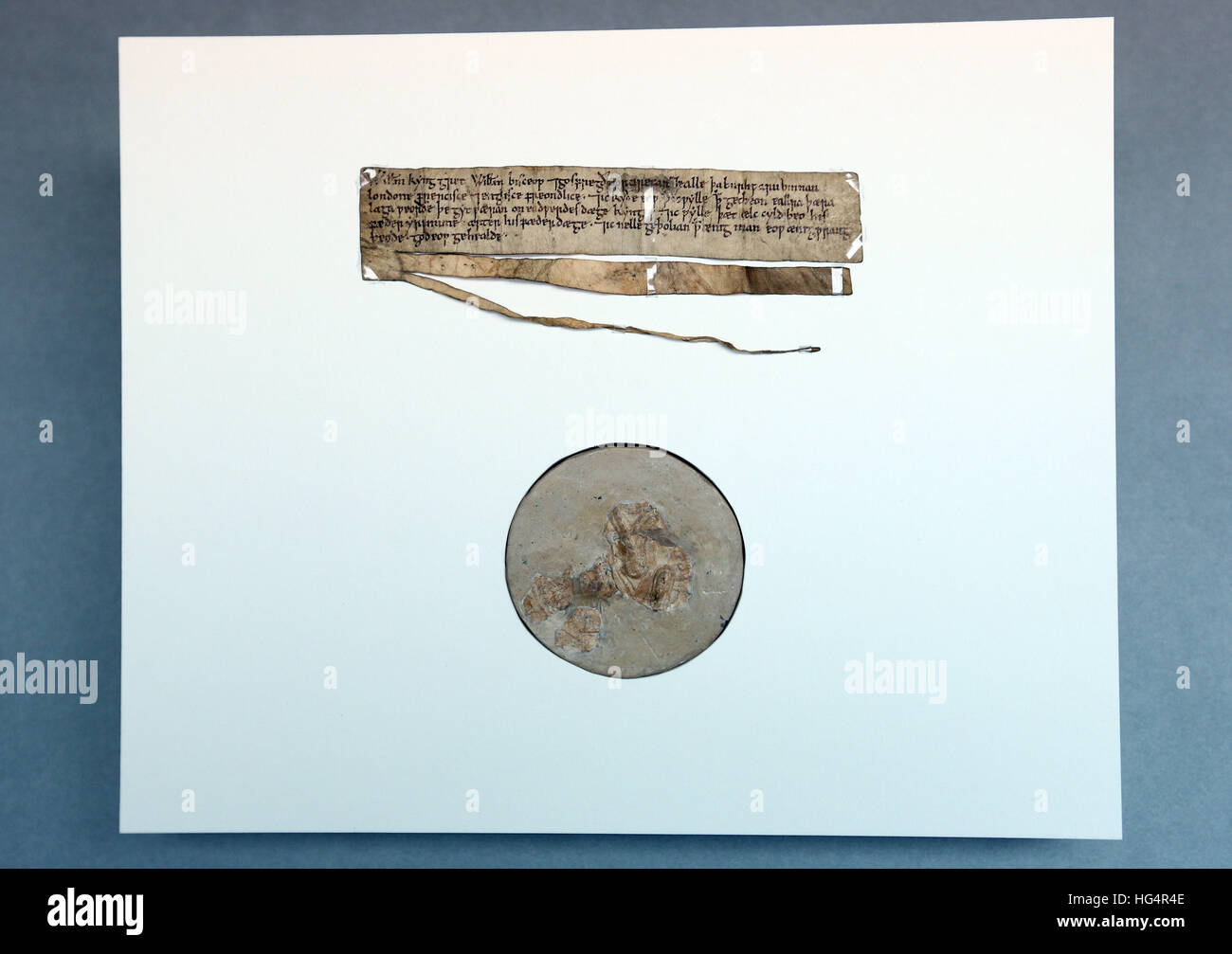 The remains of the William Charter and its original wax seal Stock ...
