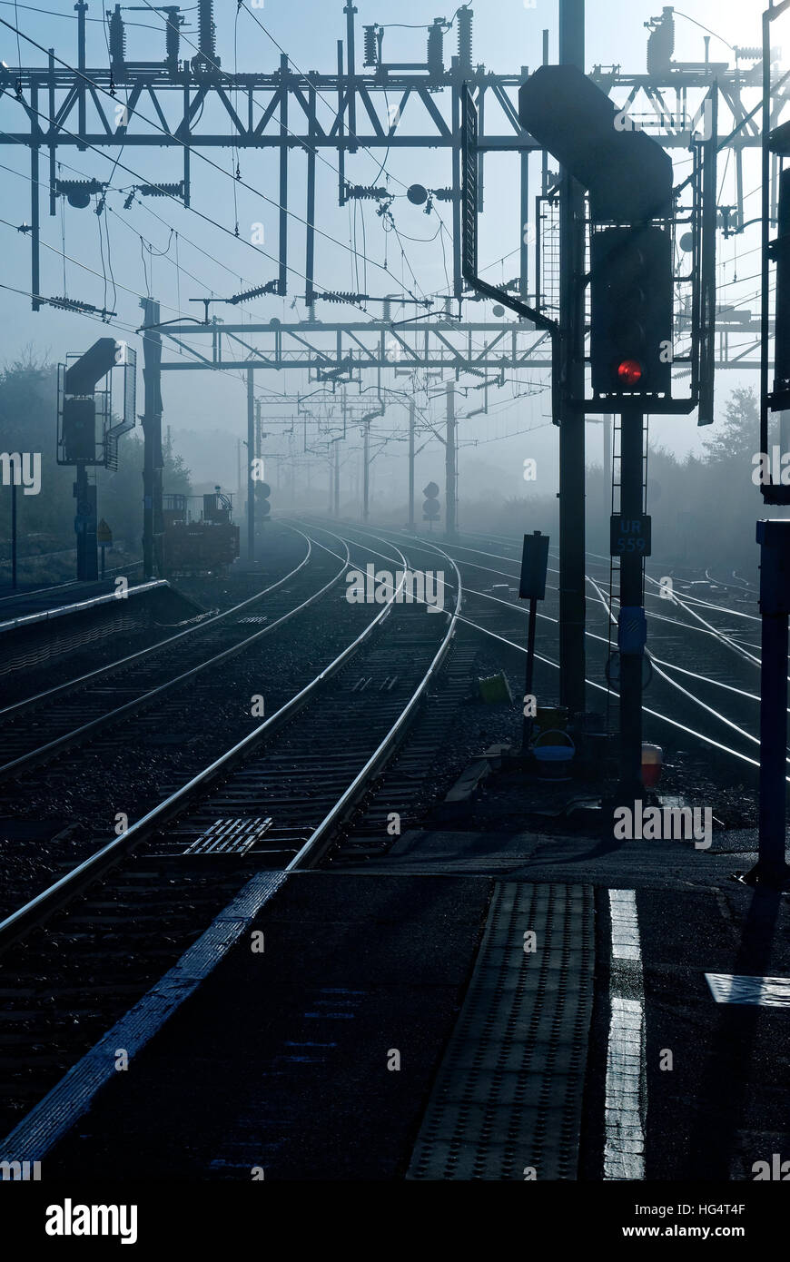 Railway track junction hi-res stock photography and images - Alamy