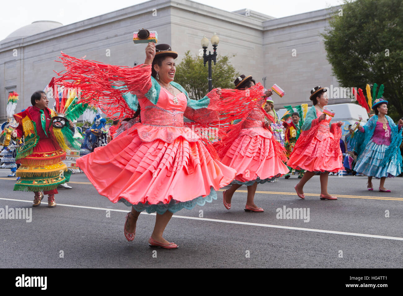 Traditional Bolivian Morenada dancers at Latino festival - Washington ...