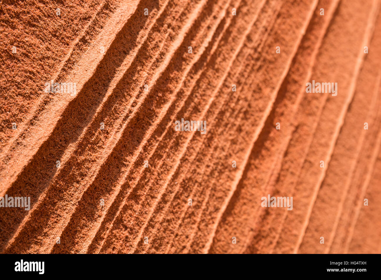 Texture of sandstone and small lines protruding from the main rock face ...