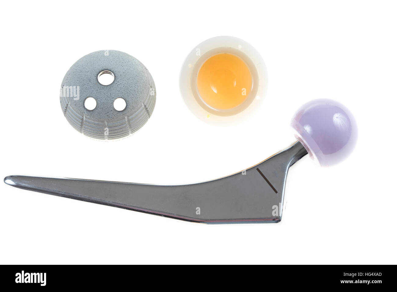Endoprosthesis, artificial hip joint, consists of the hip stem, ball ...