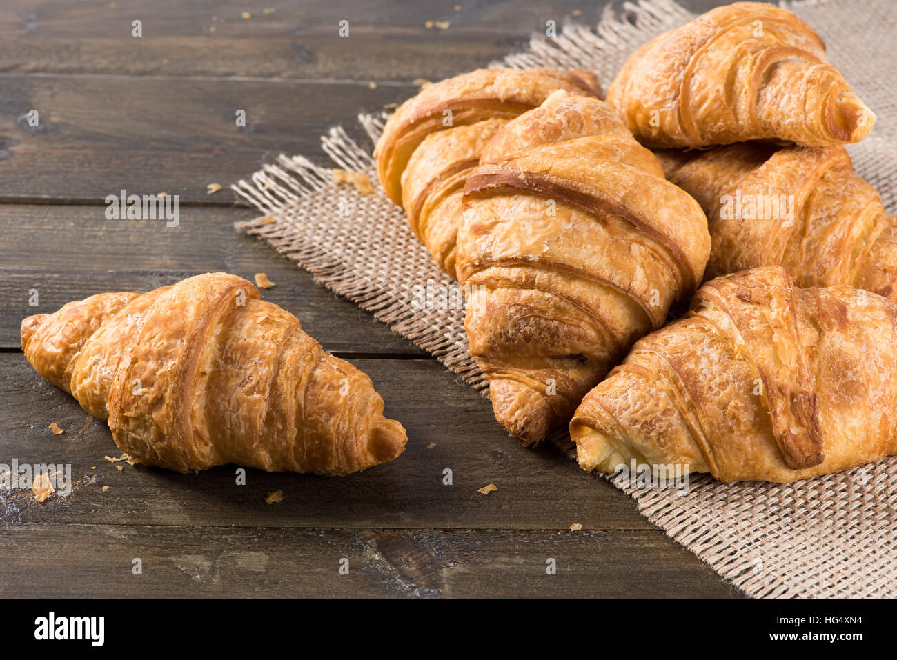 Close up croissant bread in hi-res stock photography and images - Alamy