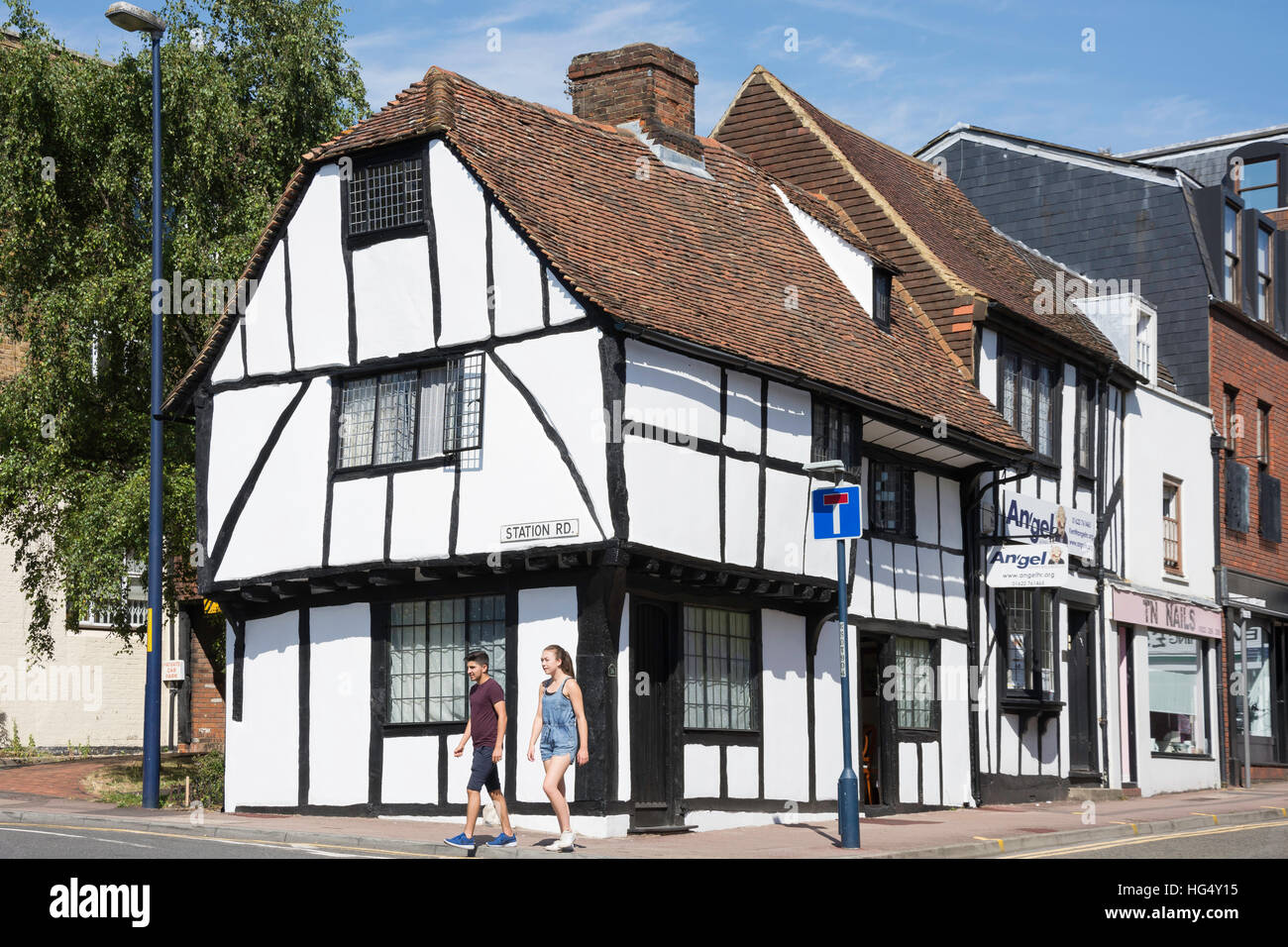 Timber-framed period building, Station Road, Maidstone, Kent, England ...