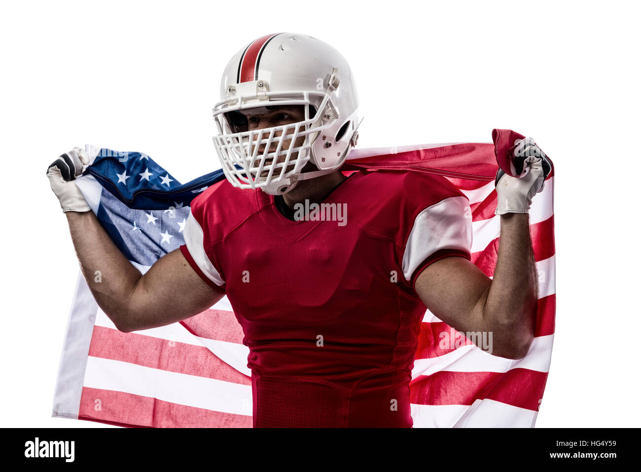American flag football field hi-res stock photography and images - Alamy